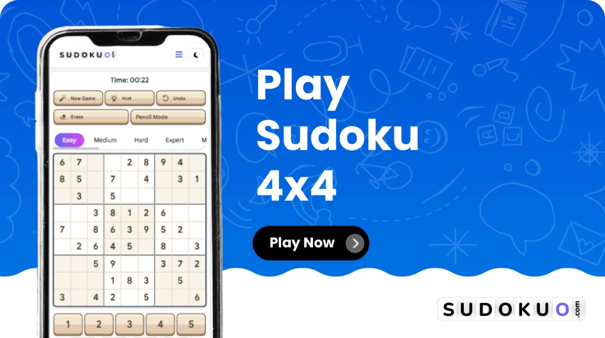 Easy 4x4 Sudoku – Play Free Online | Sudokuo